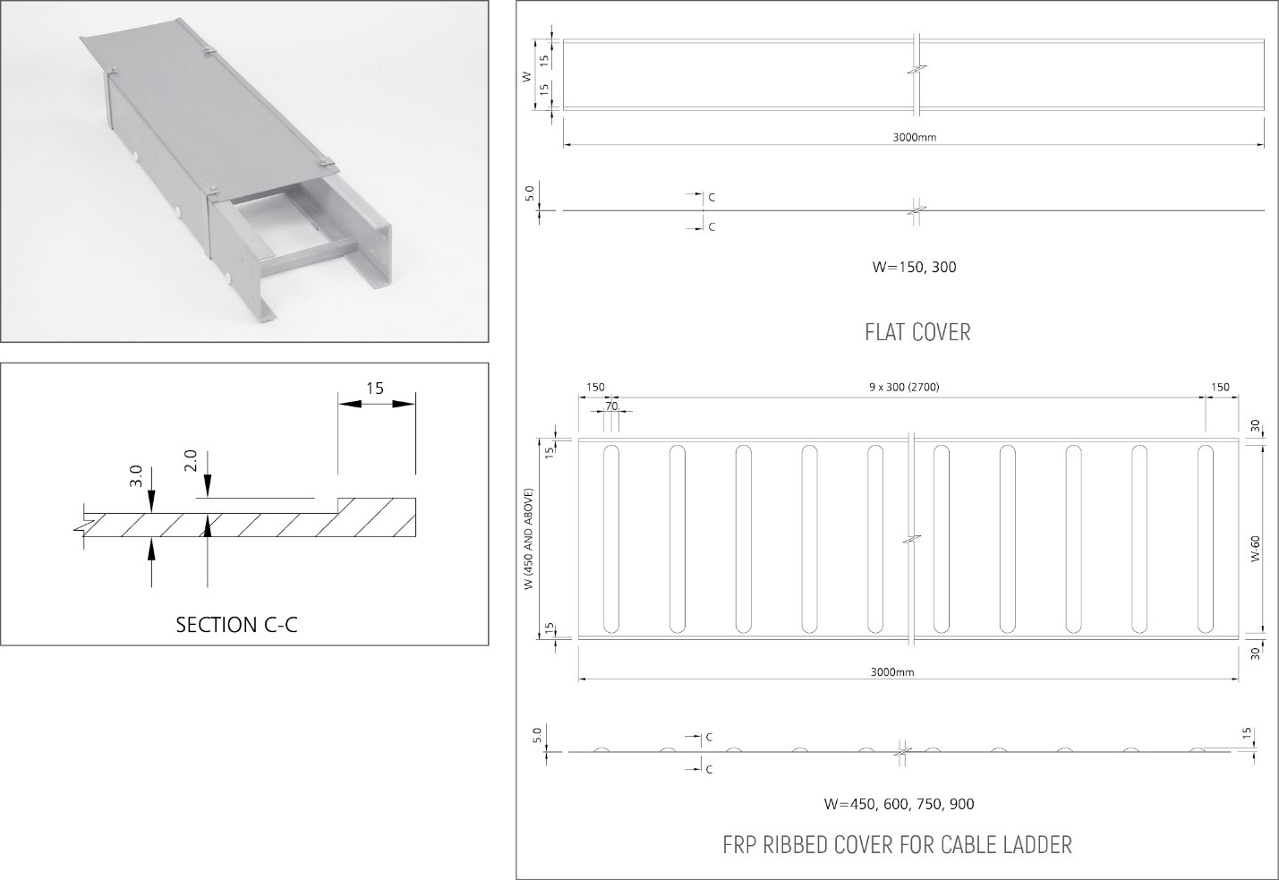 Fiberglass Reinforced Plastic (FRP) Cable Tray - Cable Management ...